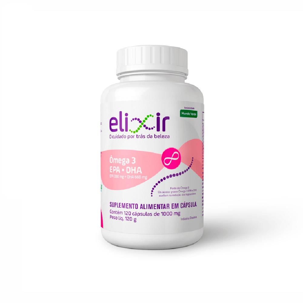 Ômega 3 Elixir Epa990mg Dha660mg 1000mg 120 Cápsulas - Panvel Farmácias