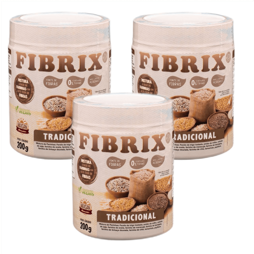 3x Fibras Alimentares Fibrix Vegano 200g - Panvel Farmácias