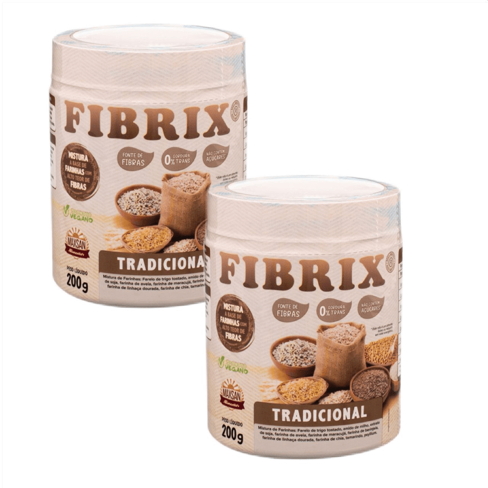 2x Fibras Alimentares Fibrix Vegano 200g - Panvel Farmácias