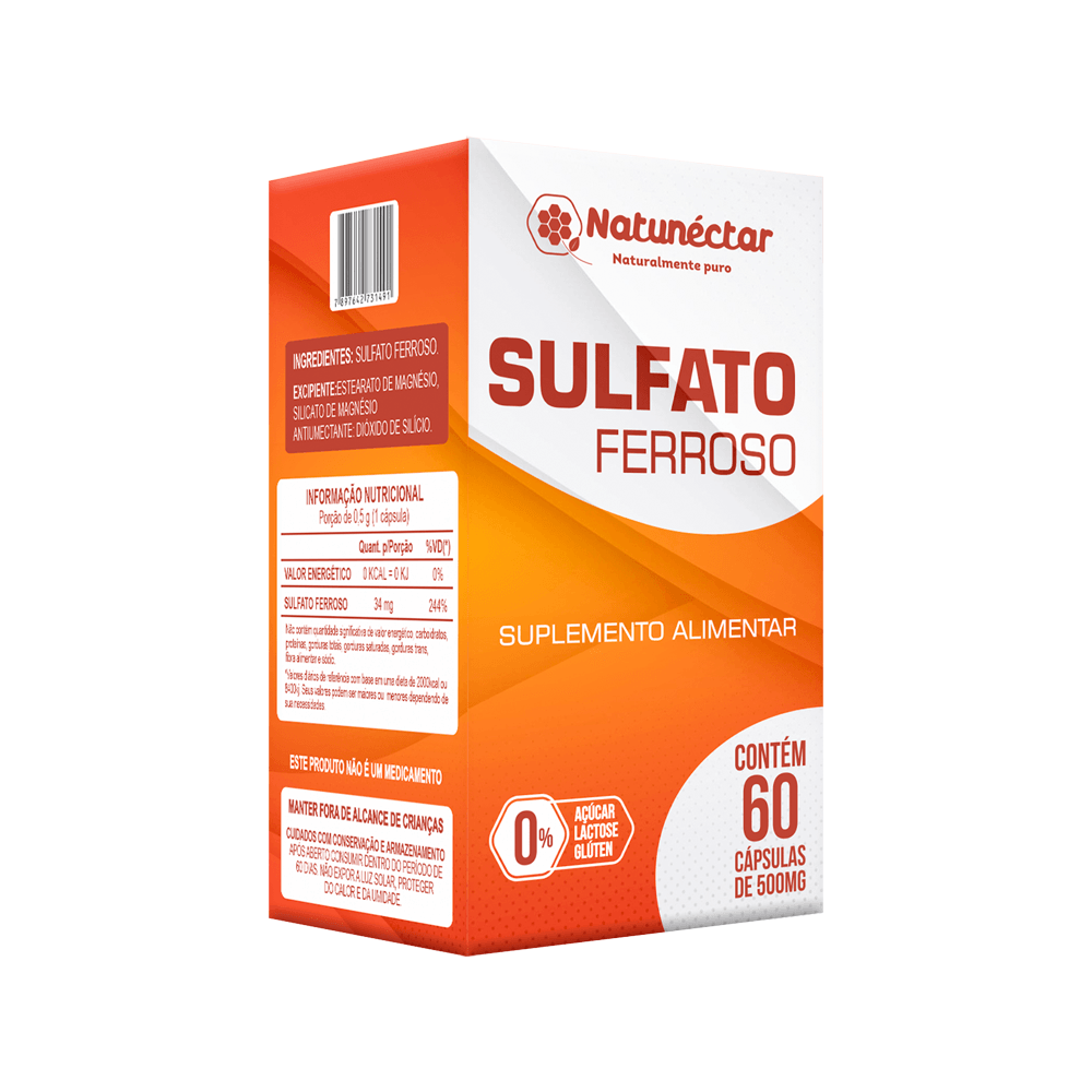 Sulfato Ferroso Natunéctar 60 Cápsulas - Panvel Farmácias