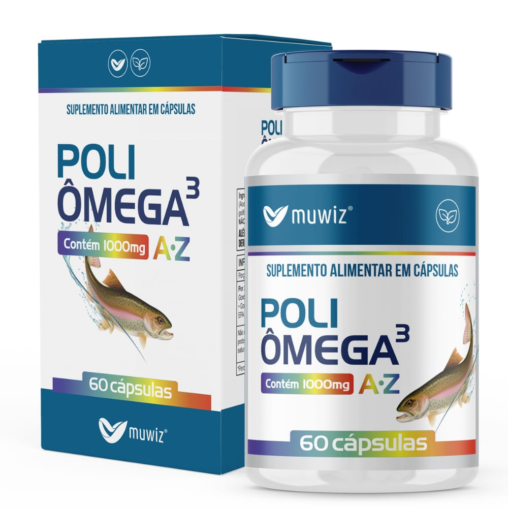 Polivitamínico A Z Com Ômega 3 60 Cápsulas Muwiz 1000mg - Panvel Farmácias