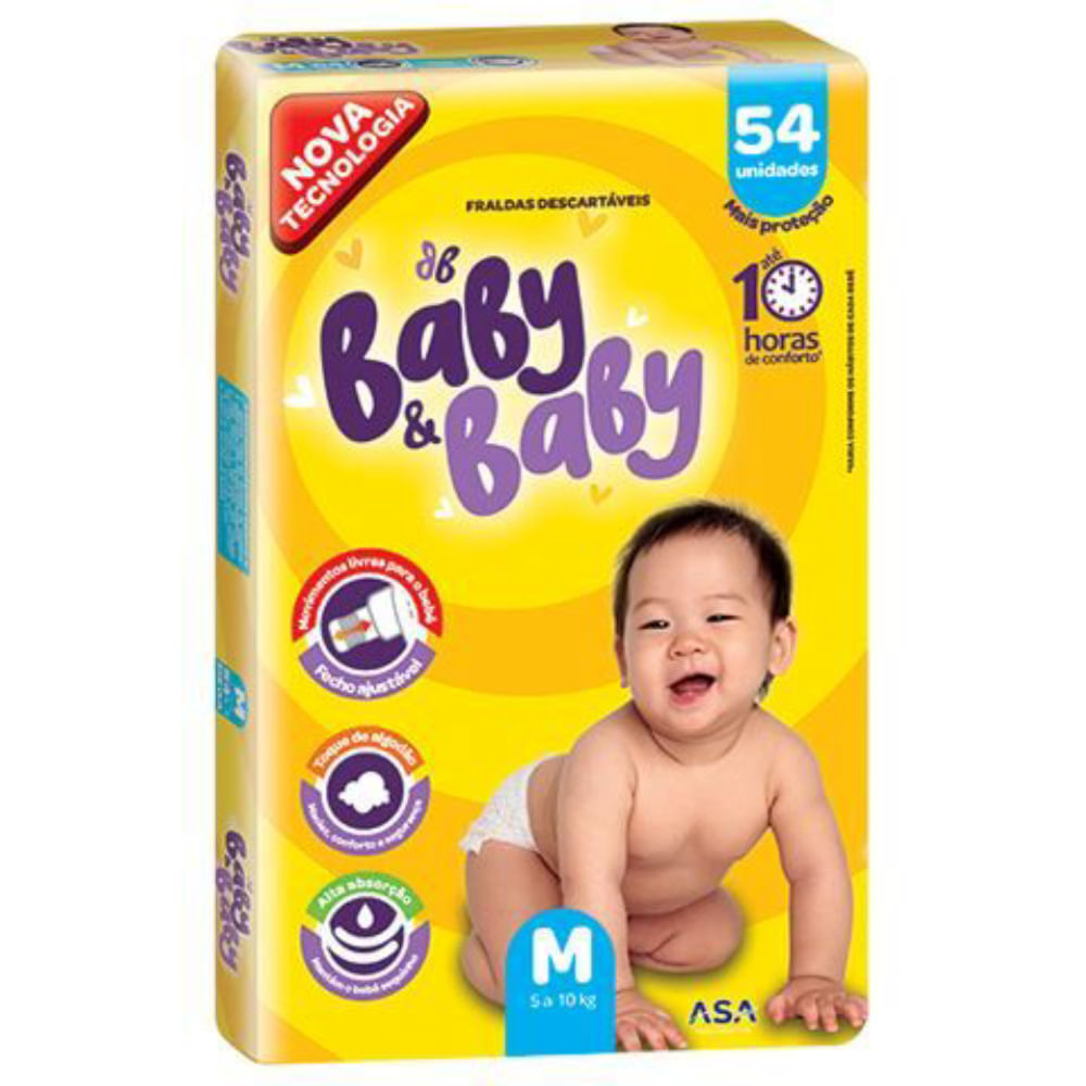 Fralda Baby&baby Mega Tamanho M 54 Unidades - Panvel Farmácias