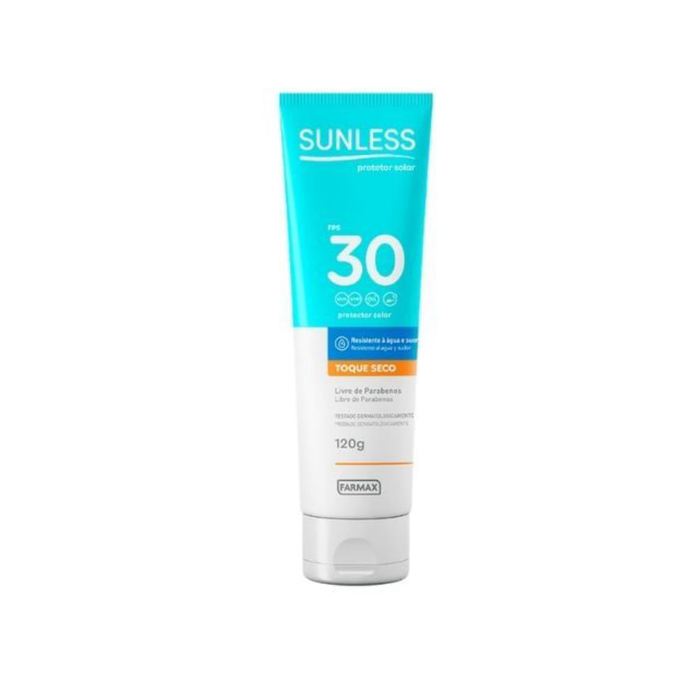 Sunless Protetor Solar Fps30 Toque Seco 120g - Panvel Farmácias