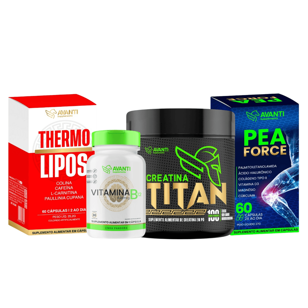 Kit Creatina + Pea Force + Thermolipos + Vitamina B12 - Panvel Farmácias